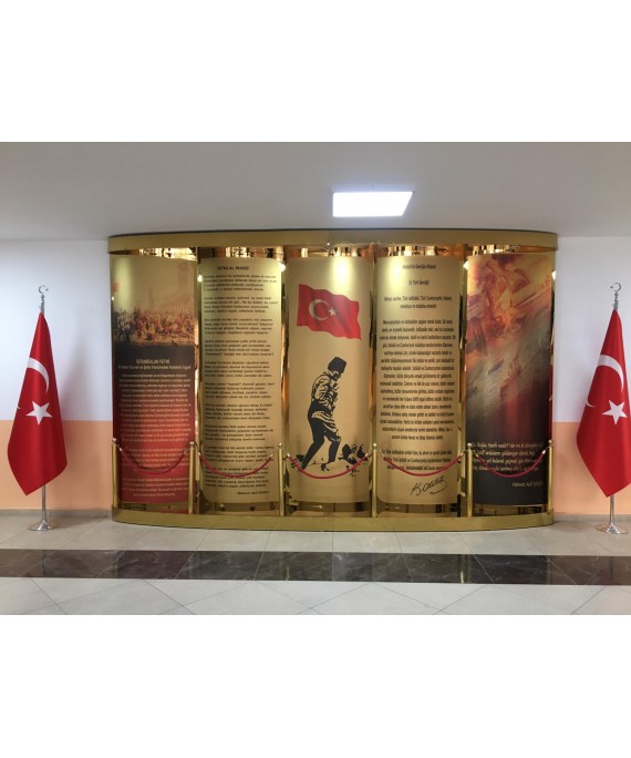 Atatürk Köşesi Paslanmaz 450 cm